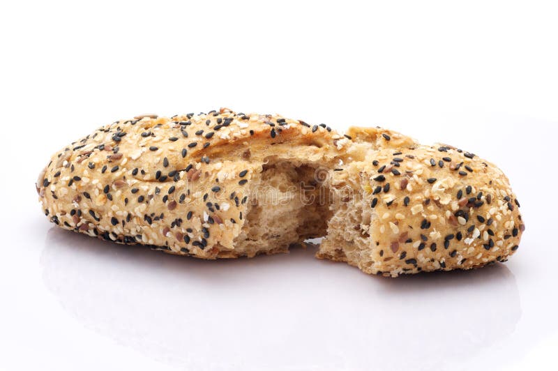 Broken bread roll stock photo. Image of wheat, nutrition - 22338458