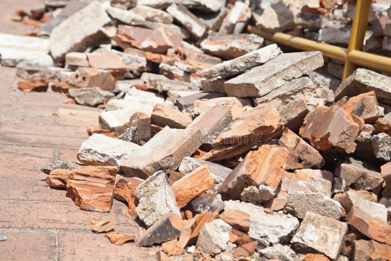 Broken brick stock image. Image of concrete, ruin, brake - 25029249