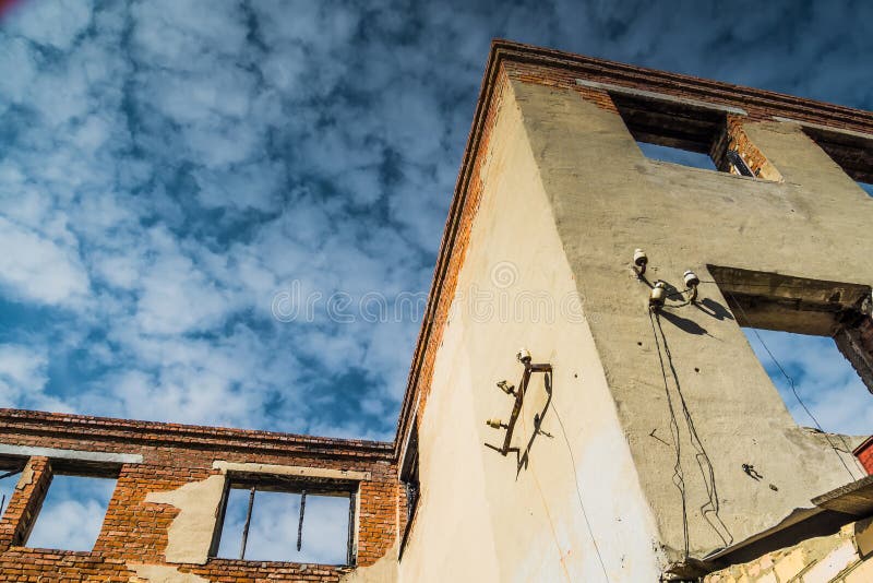 Broken Brick House stock photo. Image of broken, grunge - 91948254