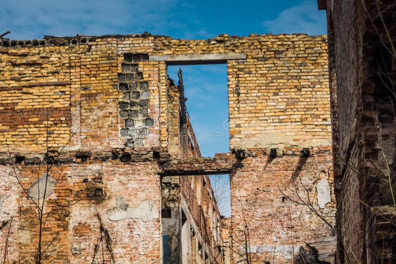 Broken Brick House stock photo. Image of brick, wall - 92807598