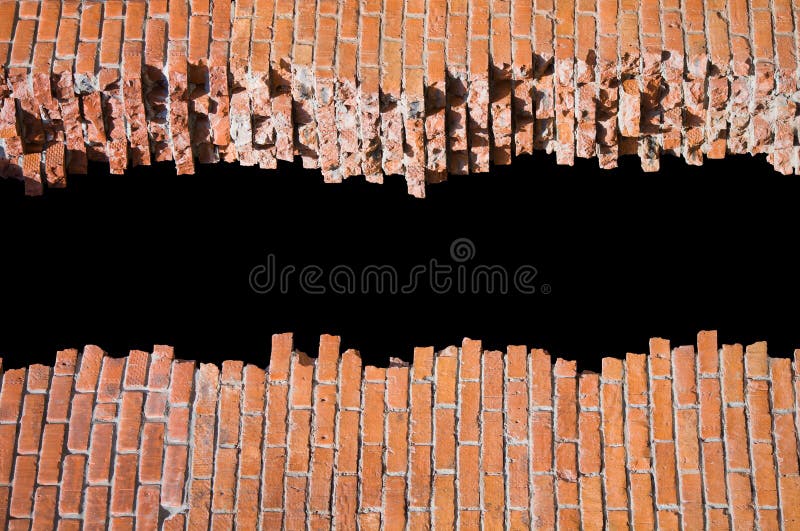 Broken Brick Wall Design Template or Pattern Stock Image - Image of ...