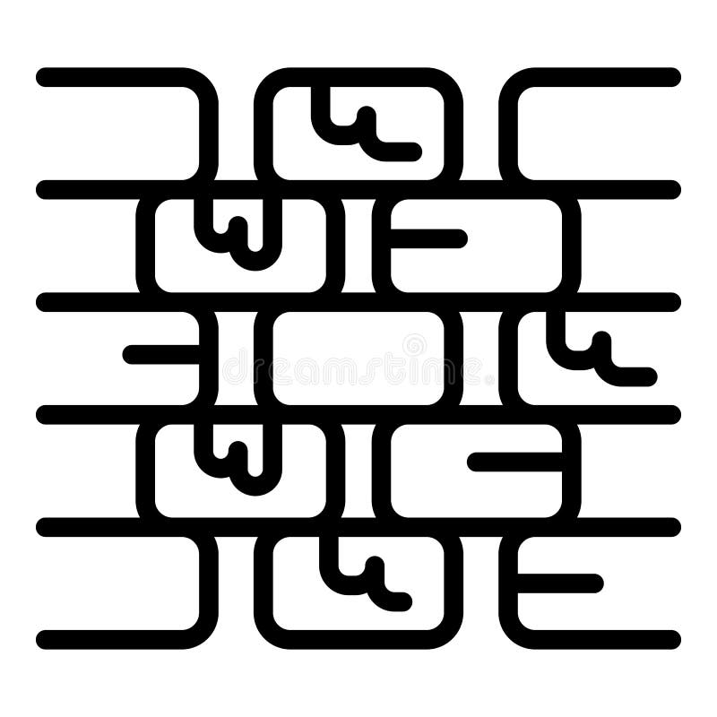 Broken Brick Wall Icon Outline Vector. House Worker Stock Illustration ...