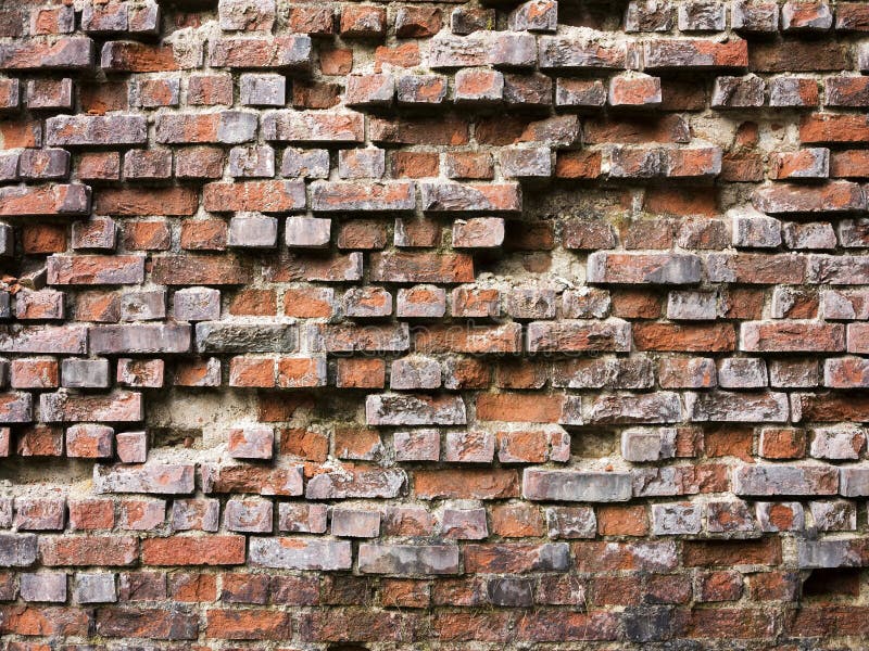 Broken brick wall stock image. Image of background, cracked - 35598217