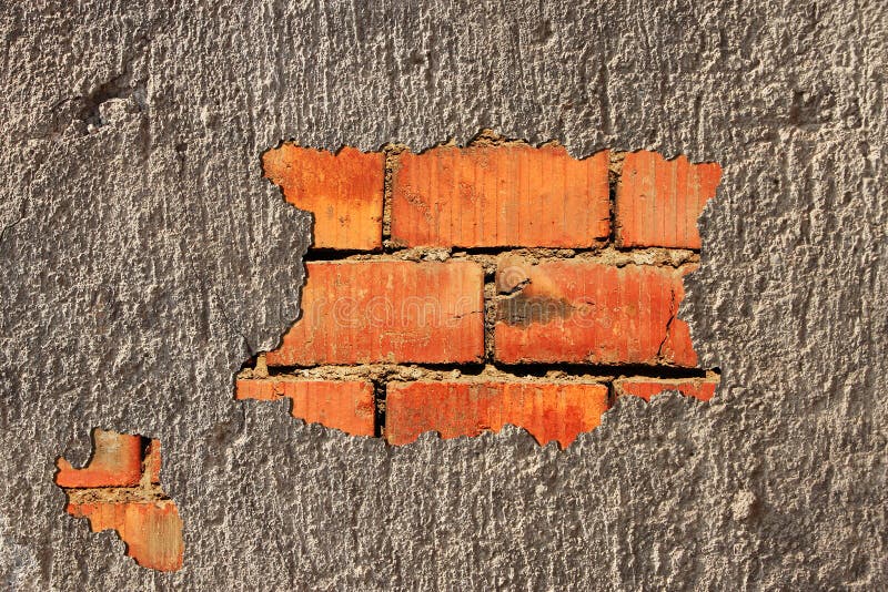 Broken brick wall stock photo. Image of bricks, cracked - 36782840
