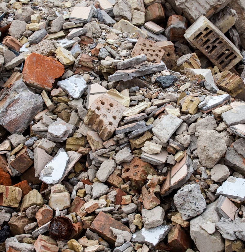 Broken Bricks and Concrete Blocks Stock Photo - Image of architectural ...