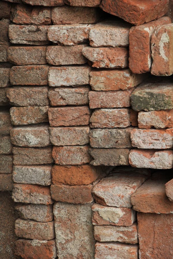 Broken Bricks on Construction Site Stock Image - Image of wall, bricks ...