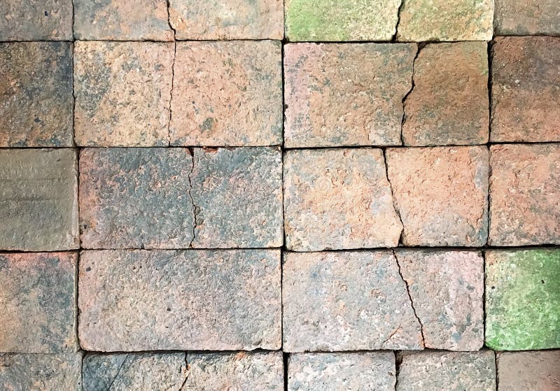 Broken Bricks Floor Background. Stock Photo - Image of broken, vintage ...