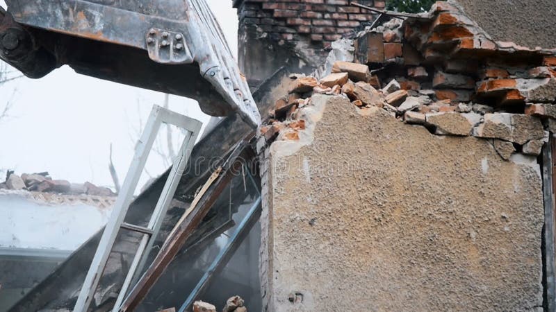 Broken Bricks and Stones are Falling Down Stock Footage - Video of ...