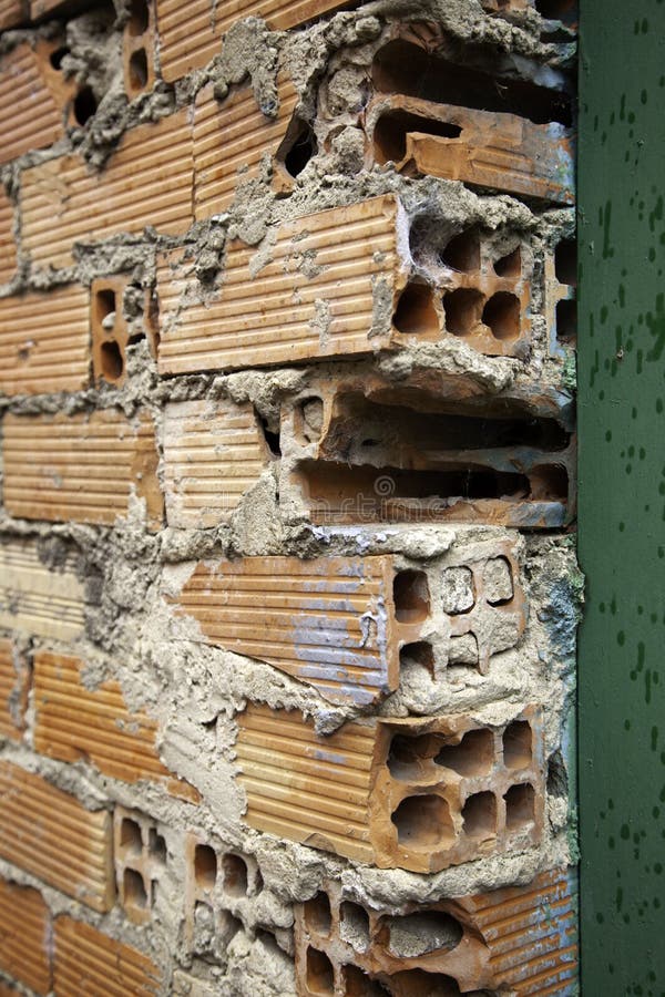 Broken bricks wall stock image. Image of building, grungy - 166523219