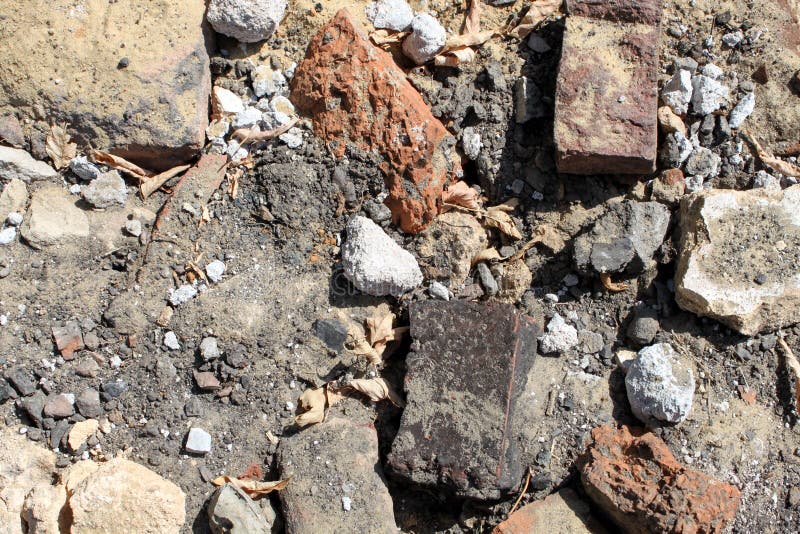 Fragments of Bricks, Outdoor, Detail, Textured, Brown, Dispose, Danger ...