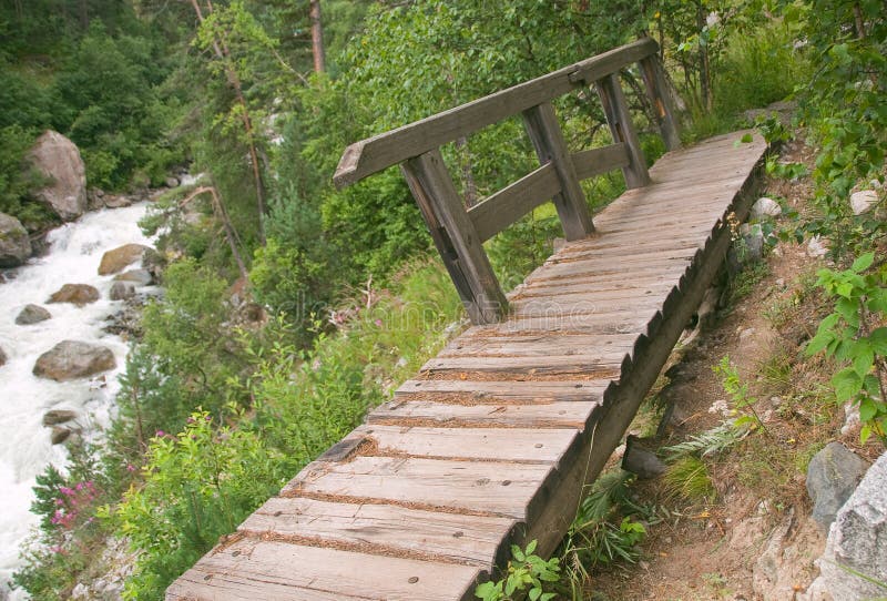 The broken bridge stock image. Image of suspension, dramatic - 16488633