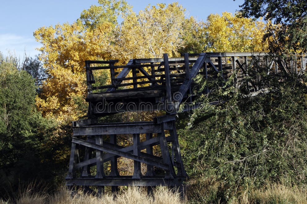 Broken bridge in Denver stock photo. Image of wooden - 49396168