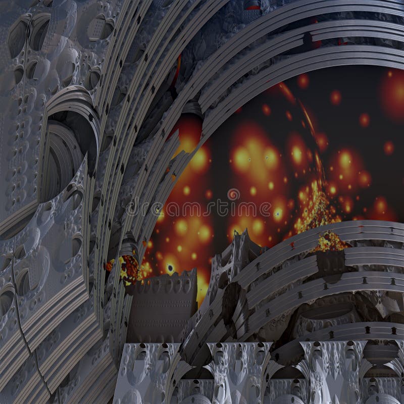 Broken Bridge - Fractal Design Art Illustration Backdrop Stock ...