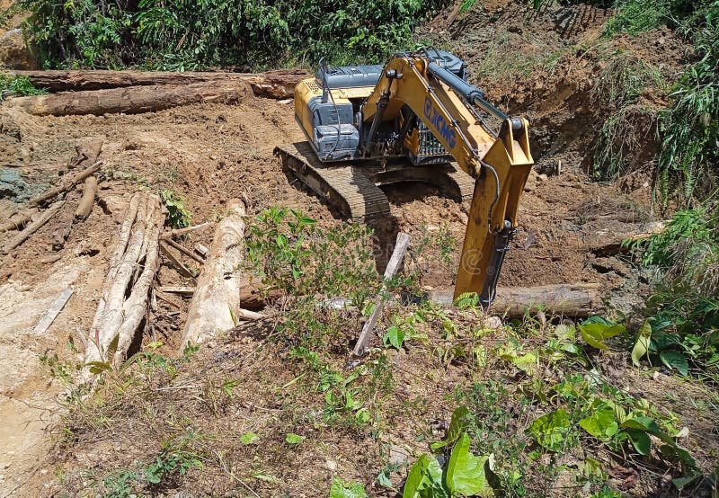 Broken Bridge Repair stock image. Image of unique, border - 283365883