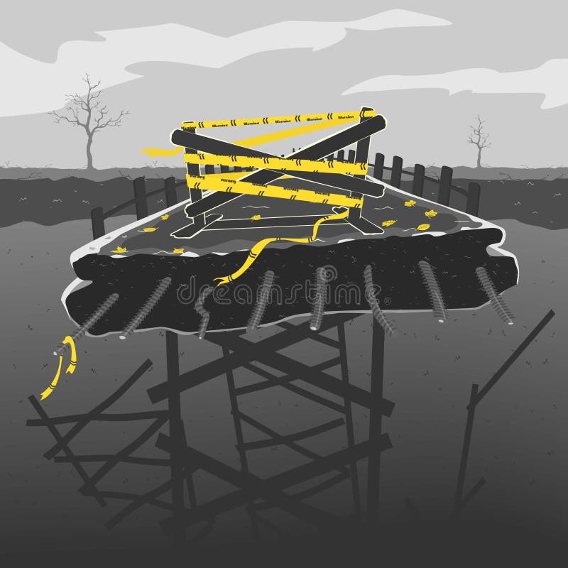 Broken Bridge Stock Illustrations – 1,379 Broken Bridge Stock ...