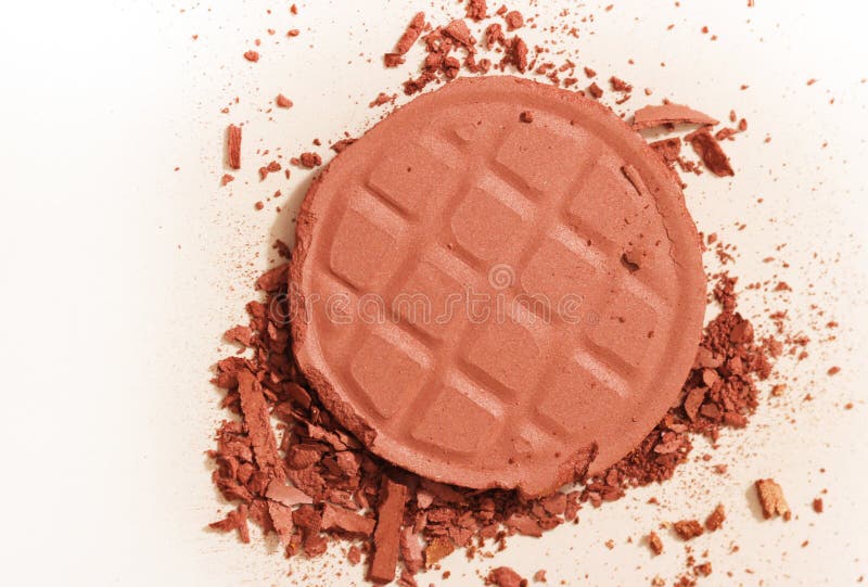 Broken Bronzer and Blush Cosmetics Close Up Stock Photo - Image of ...