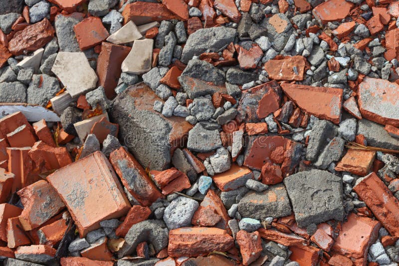 Broken Building Bricks and Concrete Stock Photo - Image of broken ...