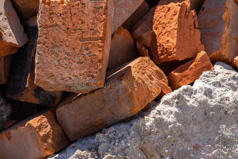 Broken Building. Bricks. Destruction of Buildings for the Construction ...