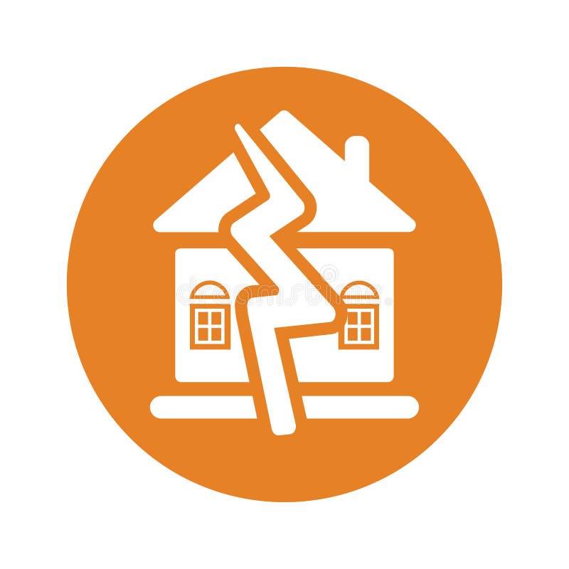 Broken Building, Earthquake Vector Icon Stock Vector - Illustration of ...