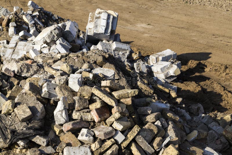 Broken building materials stock image. Image of house - 164537617