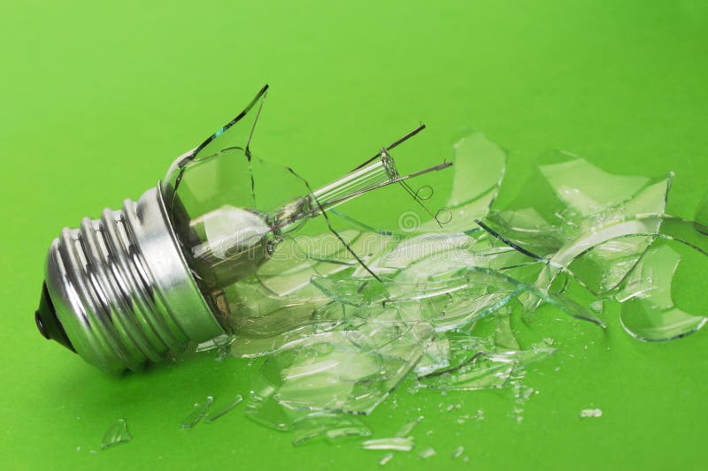 The broken bulb stock image. Image of energy, lamp, fragmented - 22185317