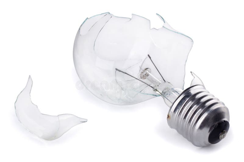 Broken bulb stock photo. Image of isolated, light, crushed - 26449750