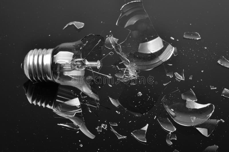 Smashing a light bulb stock image. Image of force, impact - 40236103