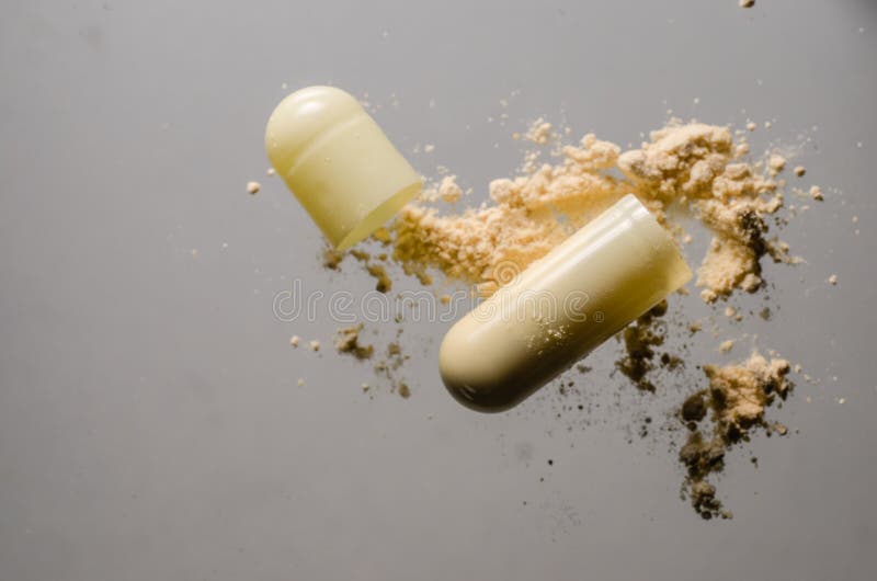 Broken capsule stock image. Image of medical, broken - 90720181
