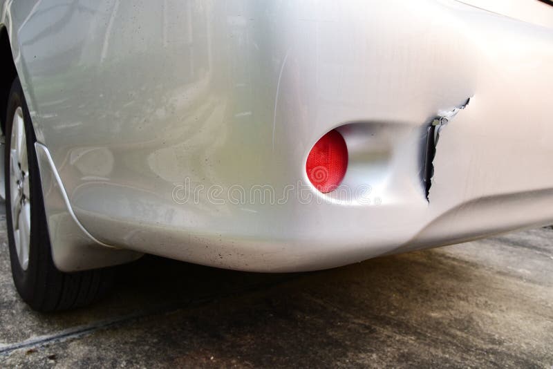 Broken car bumper stock photo. Image of crash, bumper - 123096674