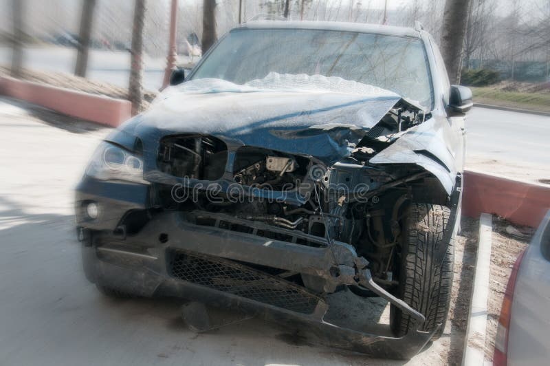 Broken car stock photo. Image of luxury, accident, high - 50560930
