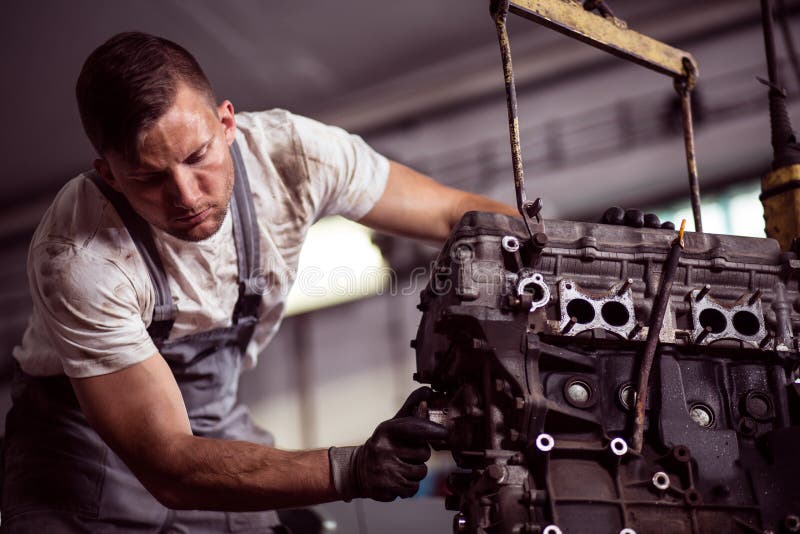 Broken car engine stock image. Image of engineer, industry - 64129465