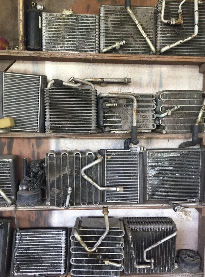 Car radiators scrap stock image. Image of garbage, parts - 196384307