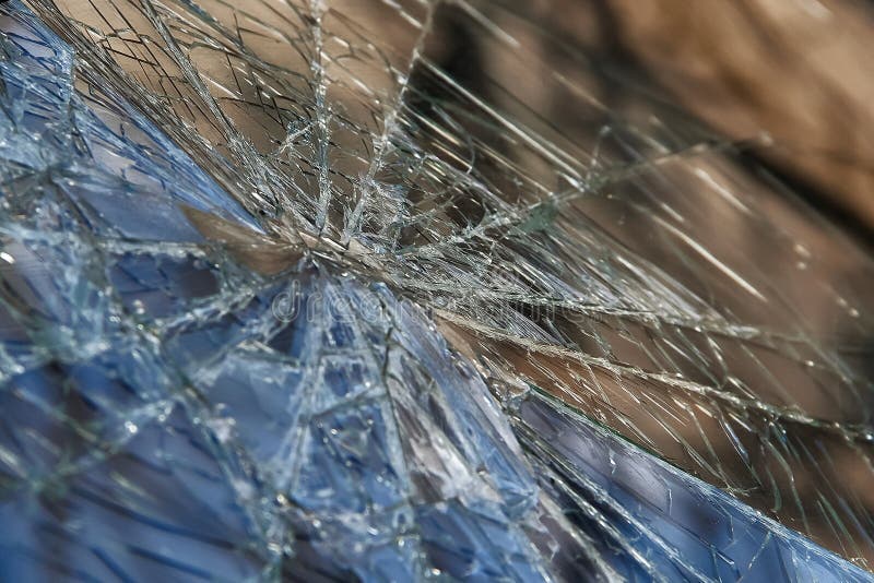 A Broken Car Windshield Like a Spider S Web Stock Image - Image of ...