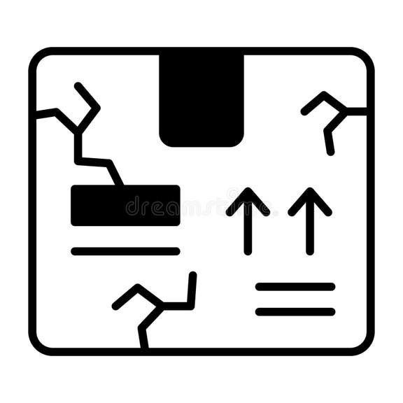 Broken Cardboard Vector Design, Torn Carton Package, Broken Box Icon ...
