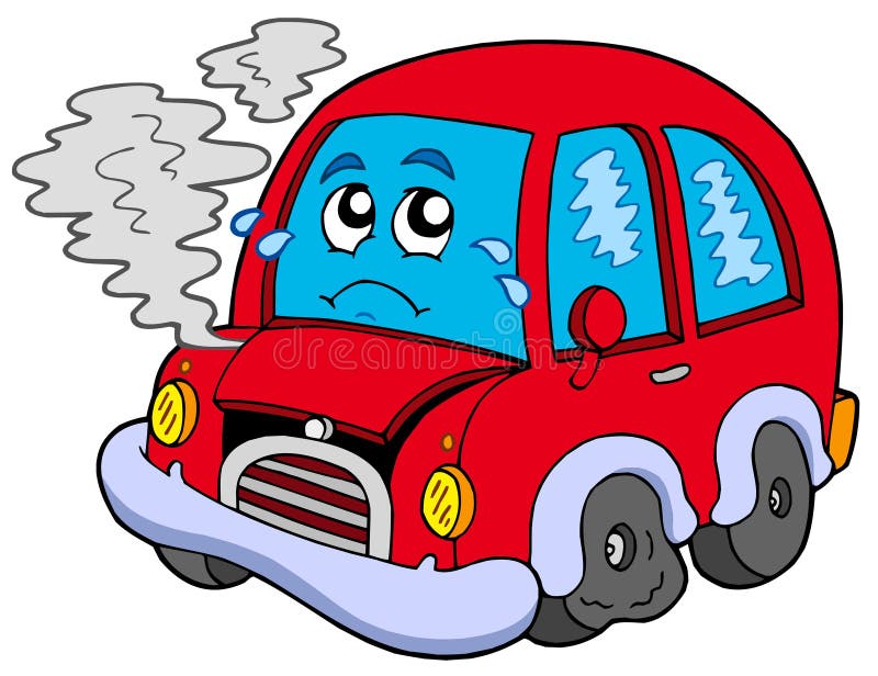 Broken cartoon car stock vector. Illustration of cartoon - 12399192