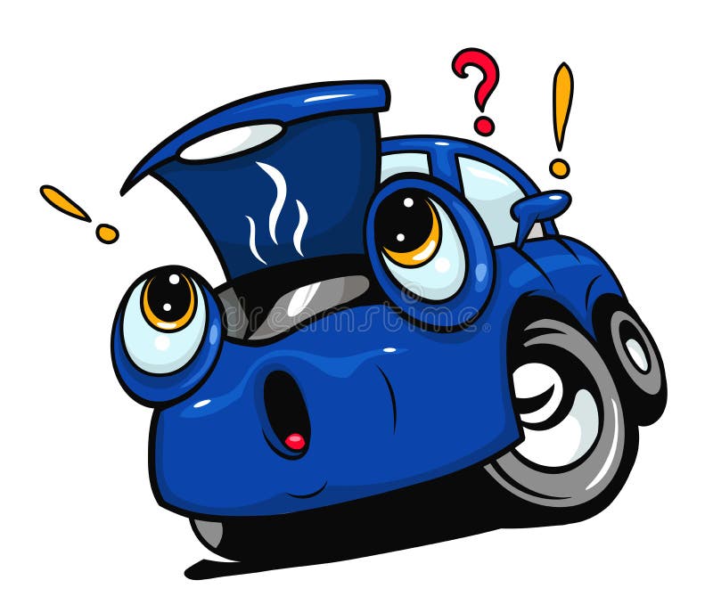 Broken cartoon car stock vector. Illustration of automotive - 64937100