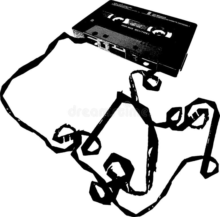 Broken Cassette stock vector. Illustration of graphic - 3144537