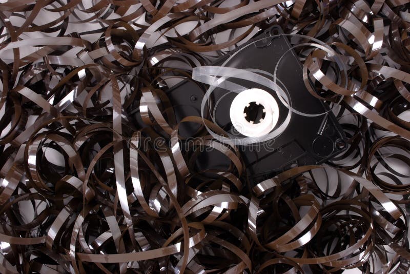 Old broken cassette stock photo. Image of sound, tone - 18384486