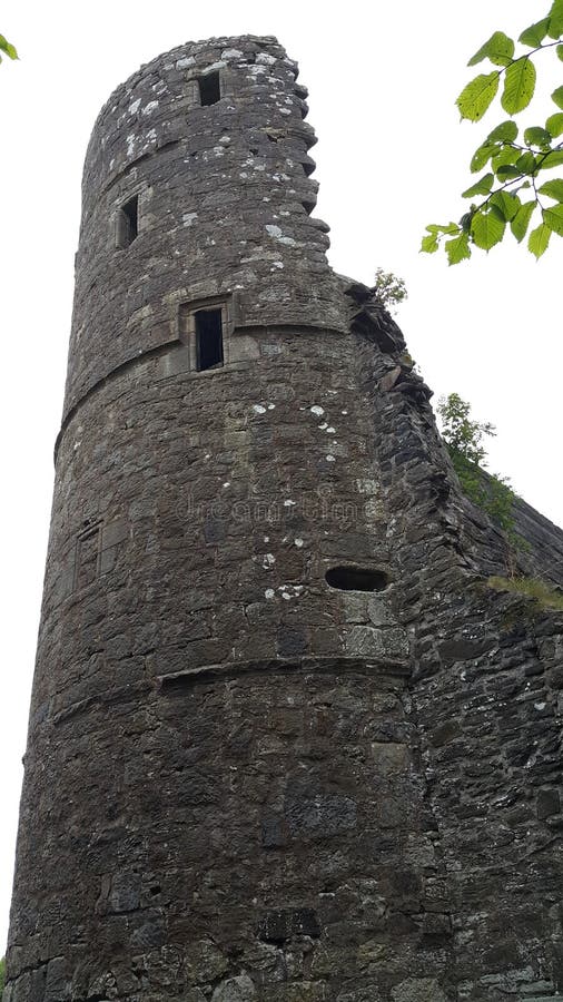 Broken castle turret stock image. Image of turret, scotland - 69231069