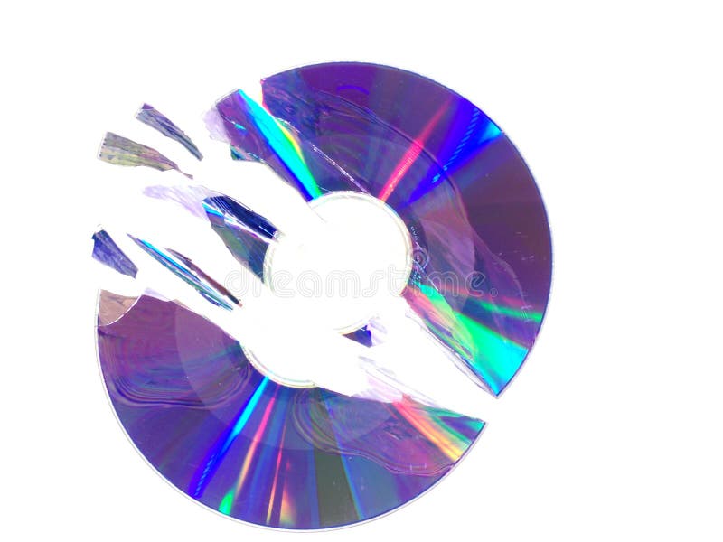 Broken cd stock image. Image of break, multimedia, multi - 9003363