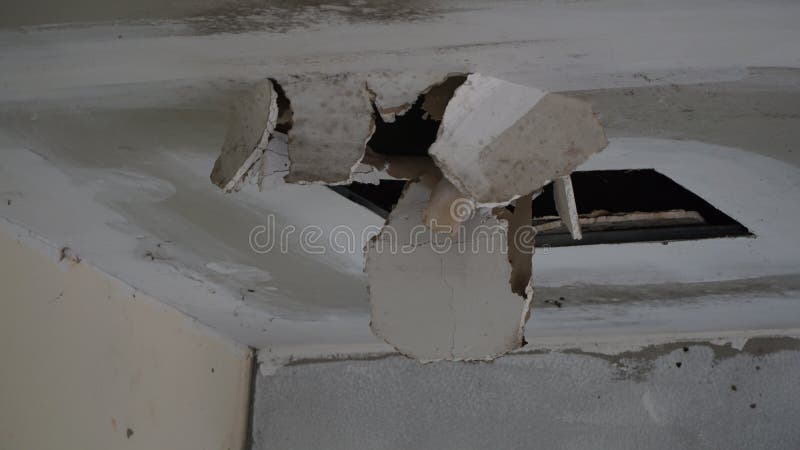 Broken ceiling stock image. Image of unfinished, snow - 103006545