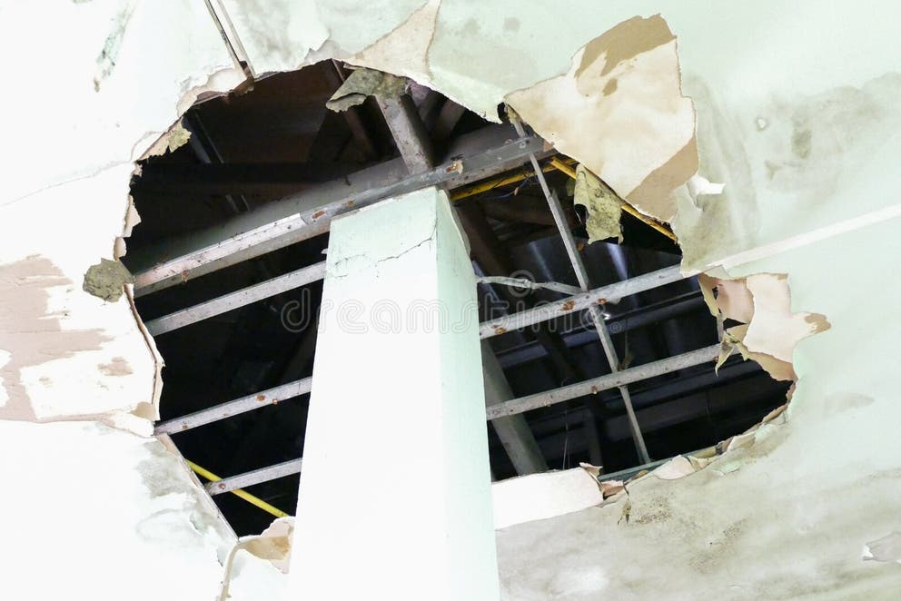 Broken ceiling stock photo. Image of ceiling, ruin, forsaken - 54924982