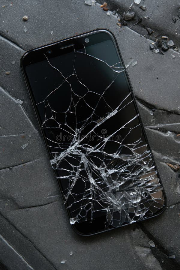 A Broken Cell Phone Lying on the Ground, Suitable for Technology ...