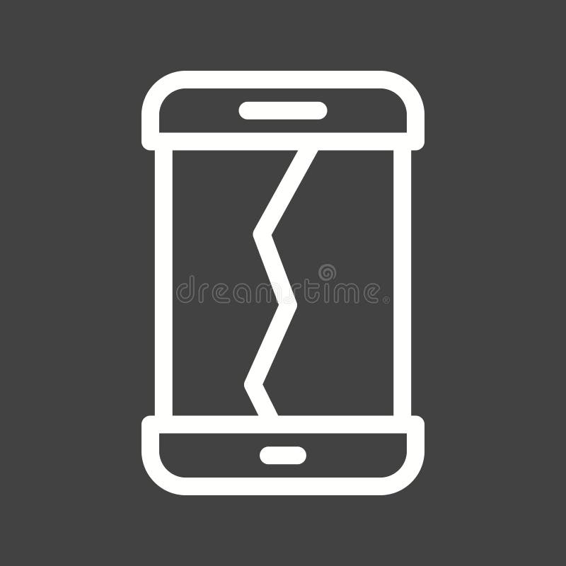 Broken Cell Phone stock illustration. Illustration of mobile - 82502311