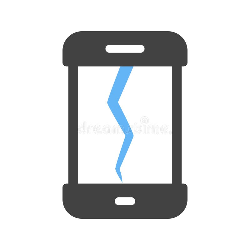 Broken Cell Phone stock vector. Illustration of damaged - 84890009