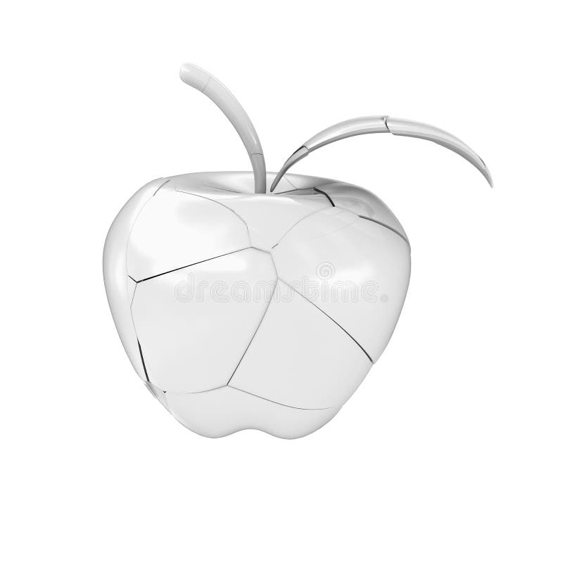 Broken glass apple stock illustration. Illustration of object - 33778136