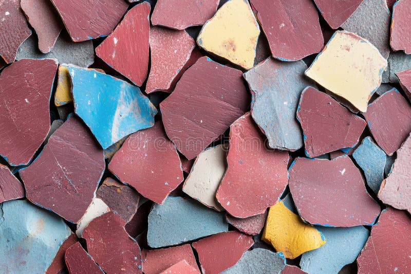 Broken Ceramic Tiles in Various Colors Stock Illustration ...