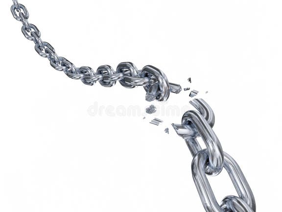 Broken chain stock illustration. Illustration of isolated - 13761485