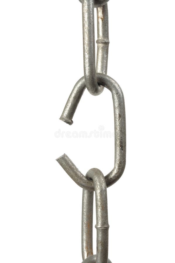 Broken Chain, Concept Of Teamwork Stock Image - Image of chained, white ...