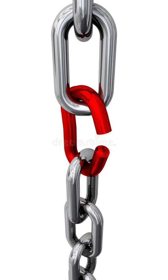 Broken chain stock illustration. Illustration of danger - 7944125